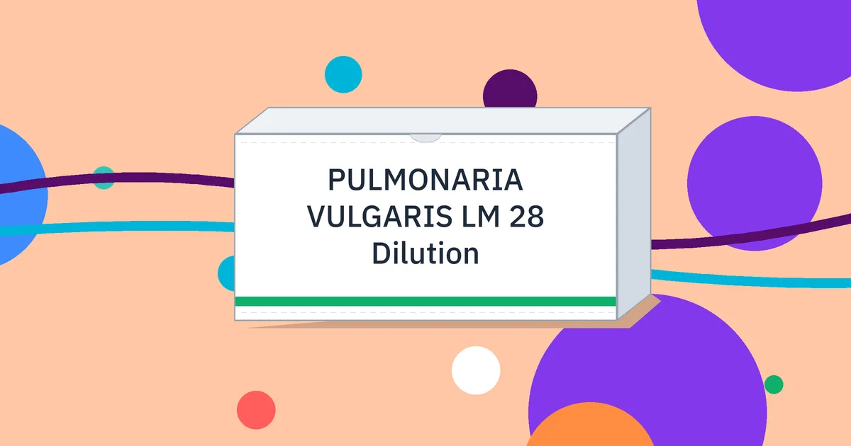 Symbolbild: Packung mit der Aufschrift PULMONARIA VULGARIS LM 28 Dilution (PZN 13671049) – Verfügbarkeit und Bezug in Apotheken in Frankfurt am Main