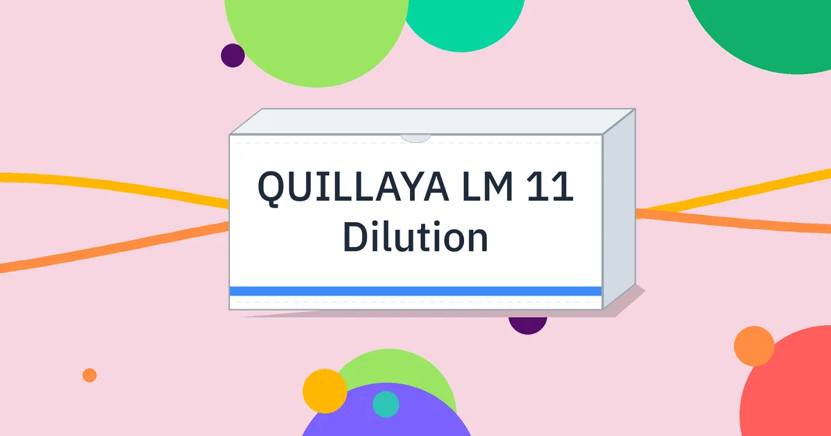 Symbolbild: Packung mit der Aufschrift QUILLAYA LM 11 Dilution (PZN 13675018) – Verfügbarkeit und Bezug in Apotheken in Frankfurt am Main