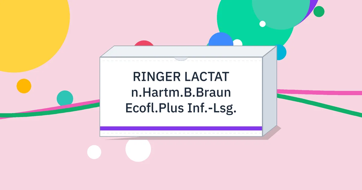 Symbolbild: Packung mit der Aufschrift RINGER LACTAT n.Hartm.B.Braun Ecofl.Plus Inf.-Lsg. (PZN 03368367) – Verfügbarkeit und Bezug in Apotheken in Frankfurt am Main