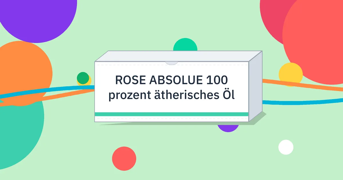 Symbolbild: Packung mit der Aufschrift ROSE ABSOLUE 100 prozent ätherisches Öl (PZN 01990683) – Verfügbarkeit und Bezug in Apotheken in Frankfurt am Main