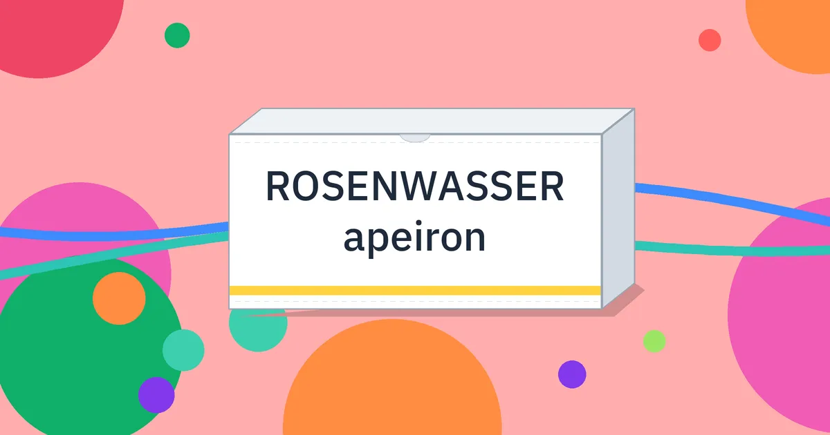 Symbolbild: Packung mit der Aufschrift ROSENWASSER apeiron (PZN 00831190) – Verfügbarkeit und Bezug in Apotheken in Frankfurt am Main