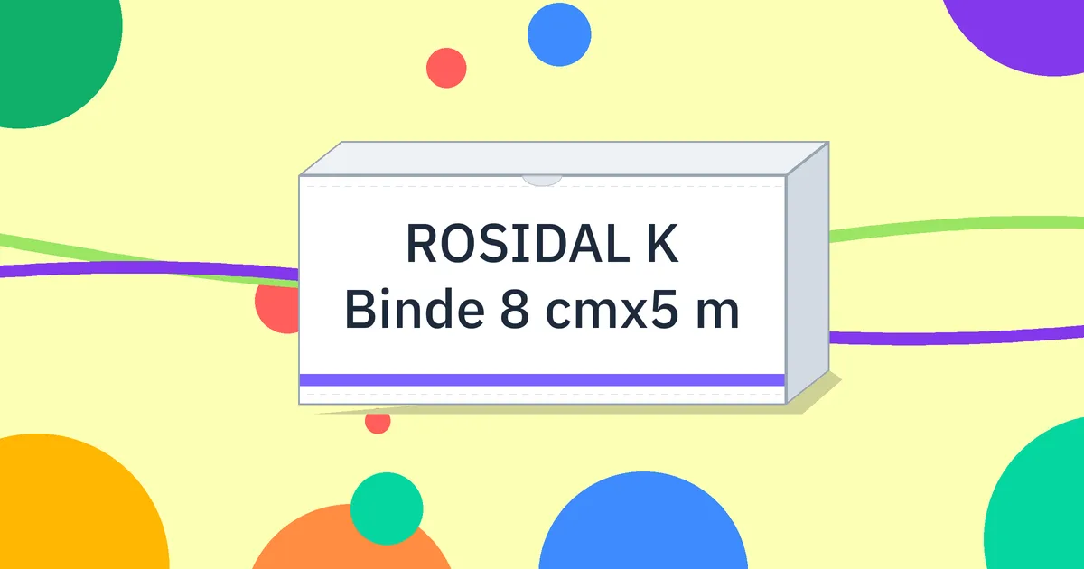 Symbolbild: Packung mit der Aufschrift ROSIDAL K Binde 8 cmx5 m (PZN 18802898) – Verfügbarkeit und Bezug in Apotheken in Frankfurt am Main