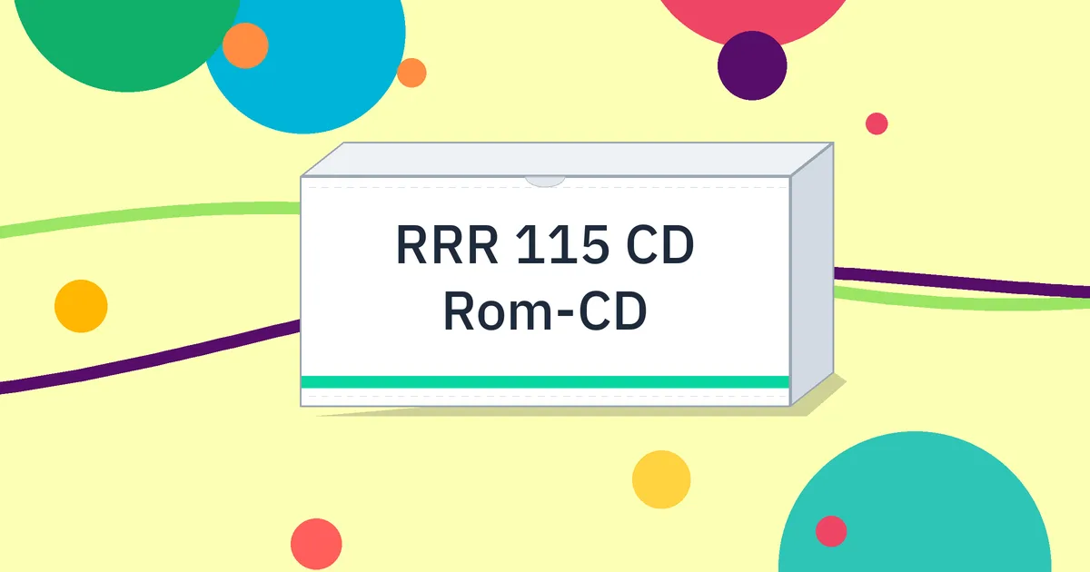 Symbolbild: Packung mit der Aufschrift RRR 115 CD Rom-CD (PZN 05975516) – Verfügbarkeit und Bezug in Apotheken in Frankfurt am Main