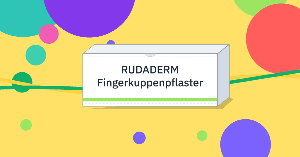 Symbolbild: Packung mit der Aufschrift RUDADERM Fingerkuppenpflaster (PZN 09440410) – Verfügbarkeit und Bezug in Apotheken in Frankfurt am Main