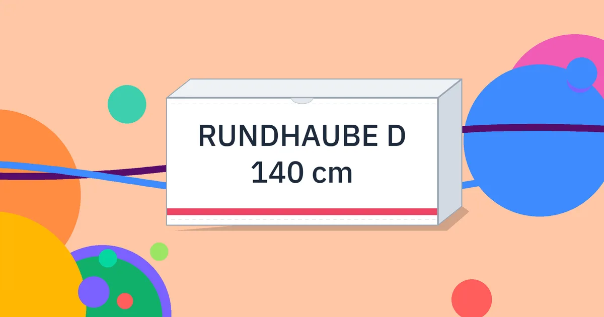 Symbolbild: Packung mit der Aufschrift RUNDHAUBE D 140 cm (PZN 07600453) – Verfügbarkeit und Bezug in Apotheken in Frankfurt am Main