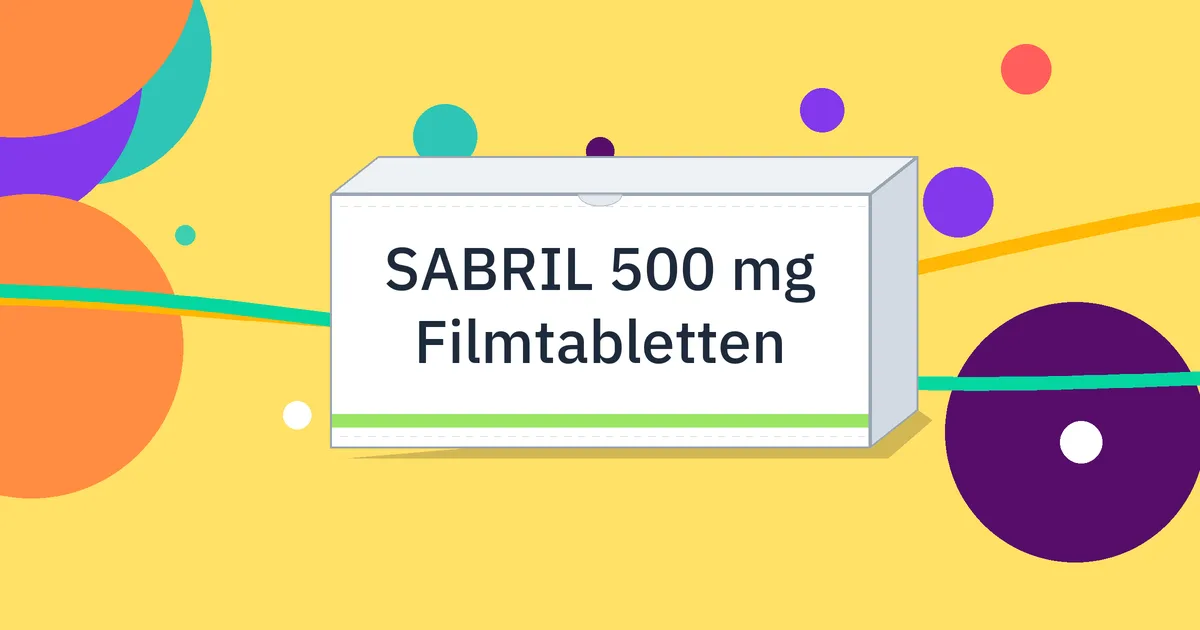 Symbolbild: Packung mit der Aufschrift SABRIL 500 mg Filmtabletten (PZN 03657002) – Verfügbarkeit und Bezug in Apotheken in Frankfurt am Main
