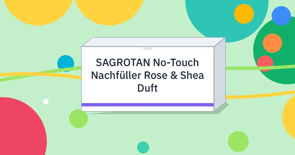 Symbolbild: Packung mit der Aufschrift SAGROTAN No-Touch Nachfüller Rose & Shea Duft (PZN 19183463) – Verfügbarkeit und Bezug in Apotheken in Frankfurt am Main