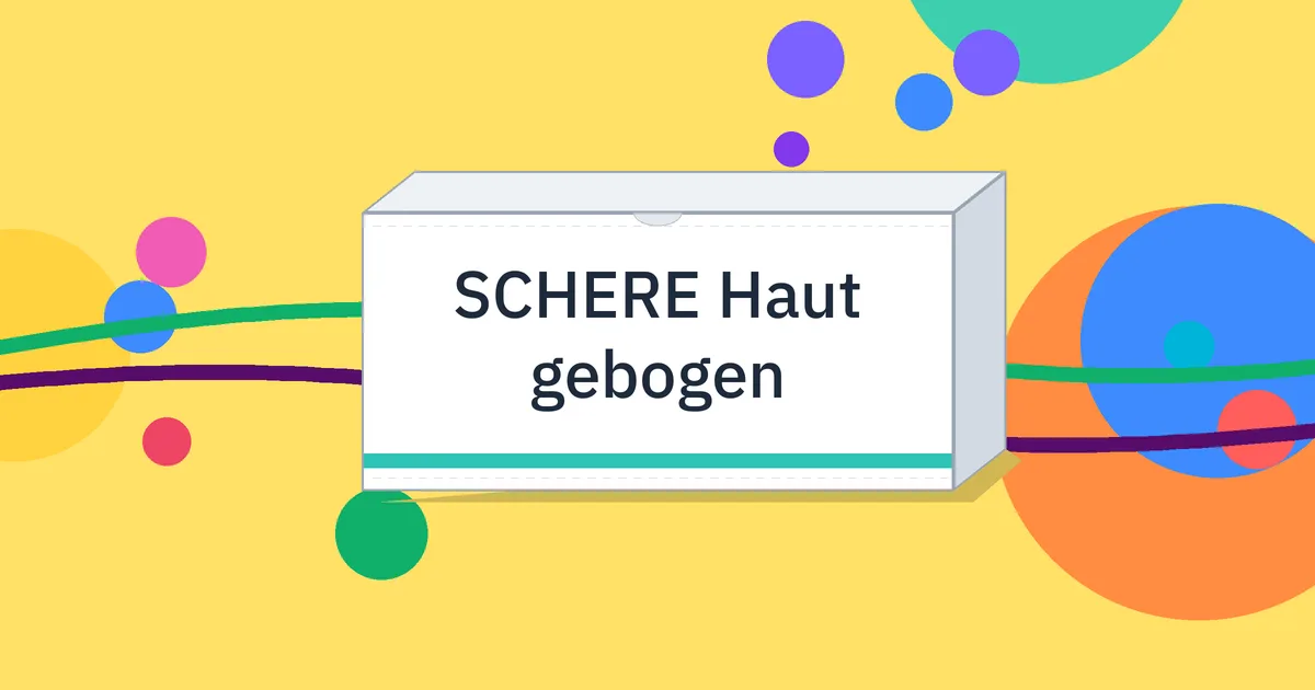 Symbolbild: Packung mit der Aufschrift SCHERE Haut gebogen (PZN 04849778) – Verfügbarkeit und Bezug in Apotheken in Frankfurt am Main