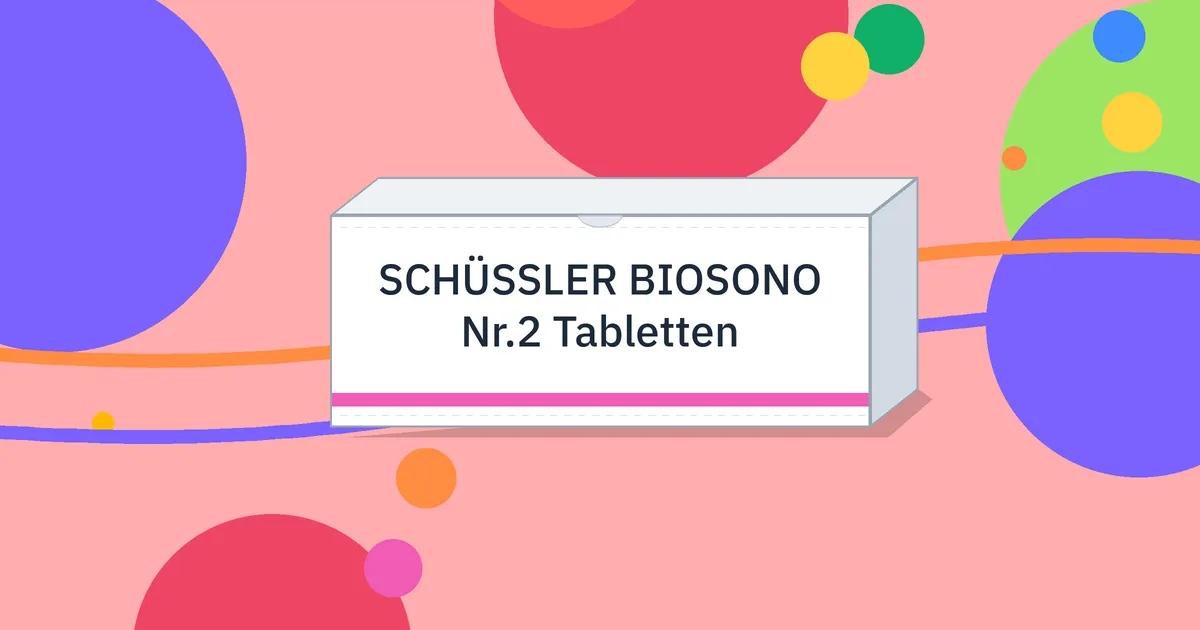 Symbolbild: Packung mit der Aufschrift SCHÜSSLER BIOSONO Nr.2 Tabletten (PZN 09005677) – Verfügbarkeit und Bezug in Apotheken in Frankfurt am Main