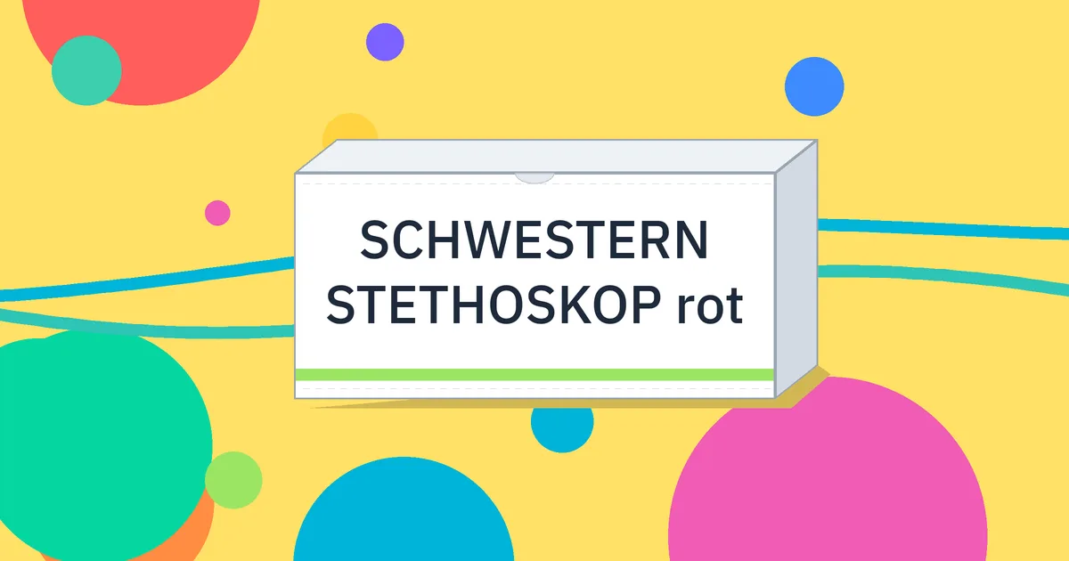 Symbolbild: Packung mit der Aufschrift SCHWESTERN STETHOSKOP rot (PZN 08882910) – Verfügbarkeit und Bezug in Apotheken in Frankfurt am Main
