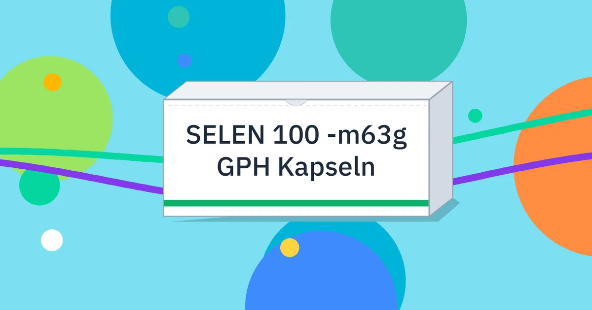 Symbolbild: Packung mit der Aufschrift SELEN 100 -m63g GPH Kapseln (PZN 04631789) – Verfügbarkeit und Bezug in Apotheken in Frankfurt am Main