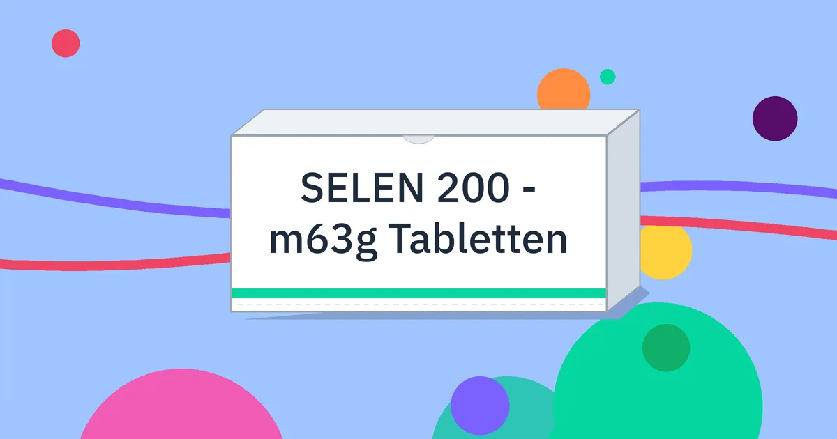 Symbolbild: Packung mit der Aufschrift SELEN 200 -m63g Tabletten (PZN 15745674) – Verfügbarkeit und Bezug in Apotheken in Frankfurt am Main