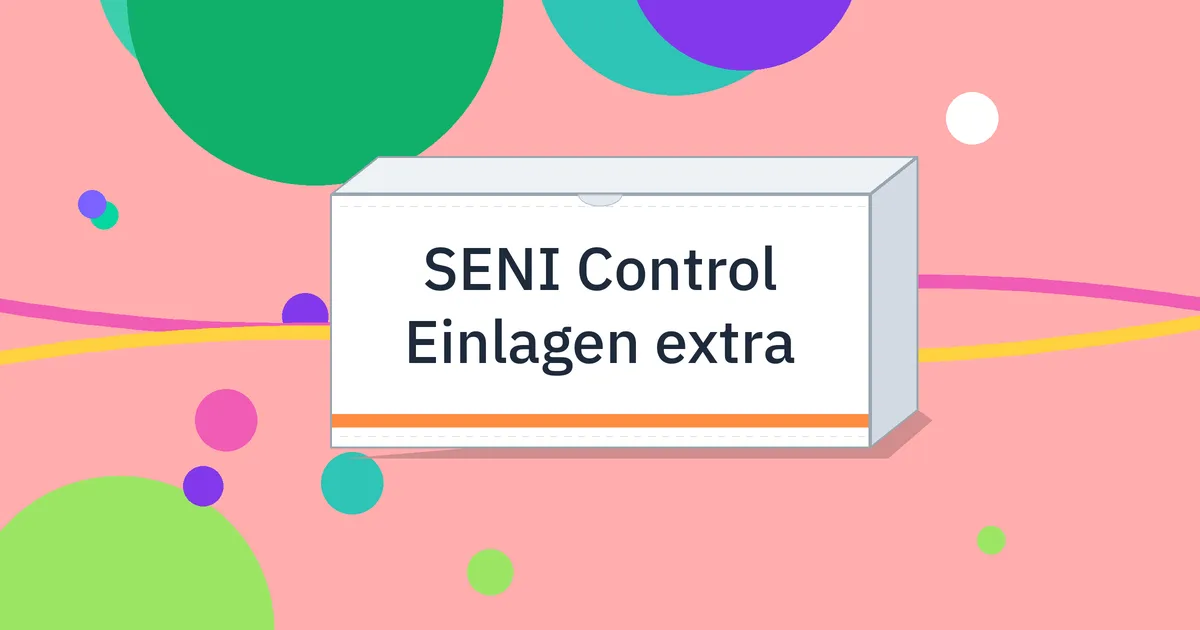 Symbolbild: Packung mit der Aufschrift SENI Control Einlagen extra (PZN 15734908) – Verfügbarkeit und Bezug in Apotheken in Frankfurt am Main