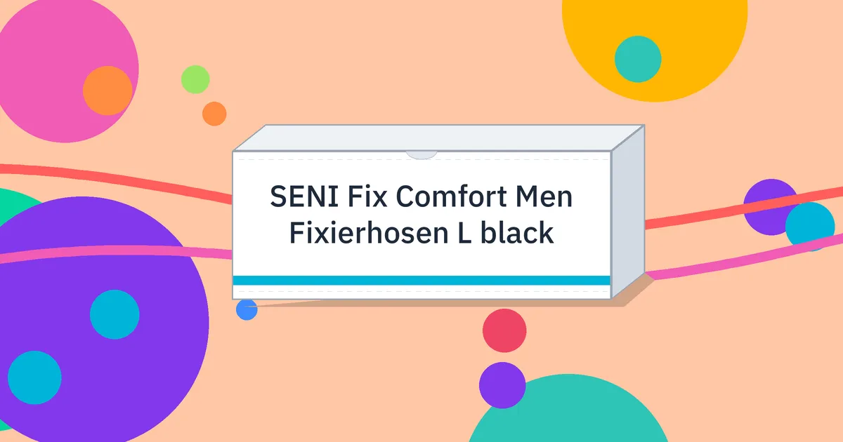 Symbolbild: Packung mit der Aufschrift SENI Fix Comfort Men Fixierhosen L black (PZN 13781335) – Verfügbarkeit und Bezug in Apotheken in Frankfurt am Main