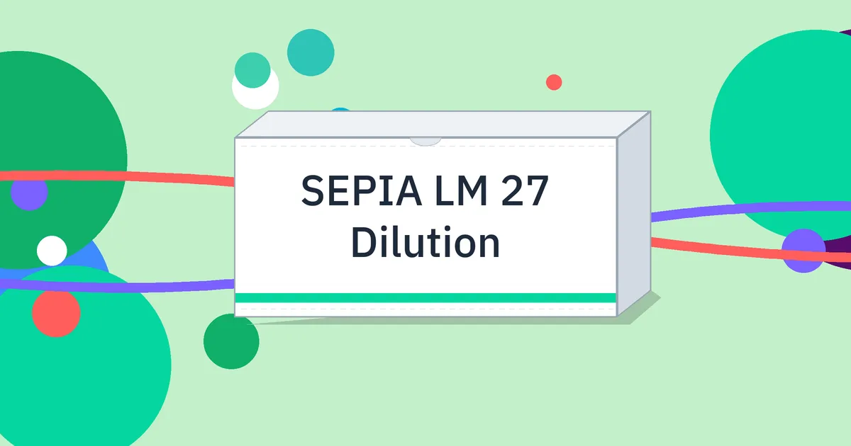 Symbolbild: Packung mit der Aufschrift SEPIA LM 27 Dilution (PZN 13188637) – Verfügbarkeit und Bezug in Apotheken in Frankfurt am Main