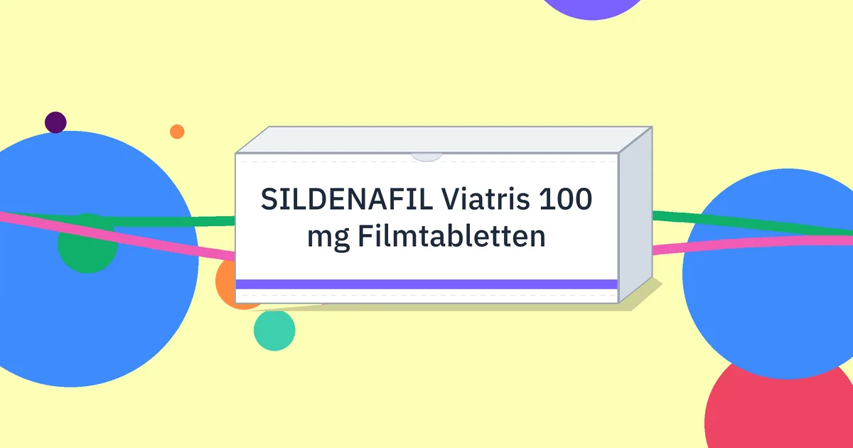 Symbolbild: Packung mit der Aufschrift SILDENAFIL Viatris 100 mg Filmtabletten (PZN 17901807) – Verfügbarkeit und Bezug in Apotheken in Frankfurt am Main