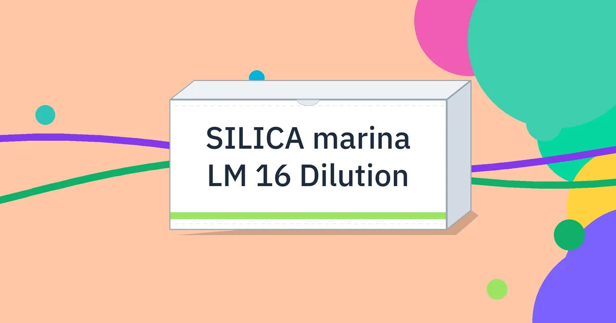 Symbolbild: Packung mit der Aufschrift SILICA marina LM 16 Dilution (PZN 13189789) – Verfügbarkeit und Bezug in Apotheken in Frankfurt am Main