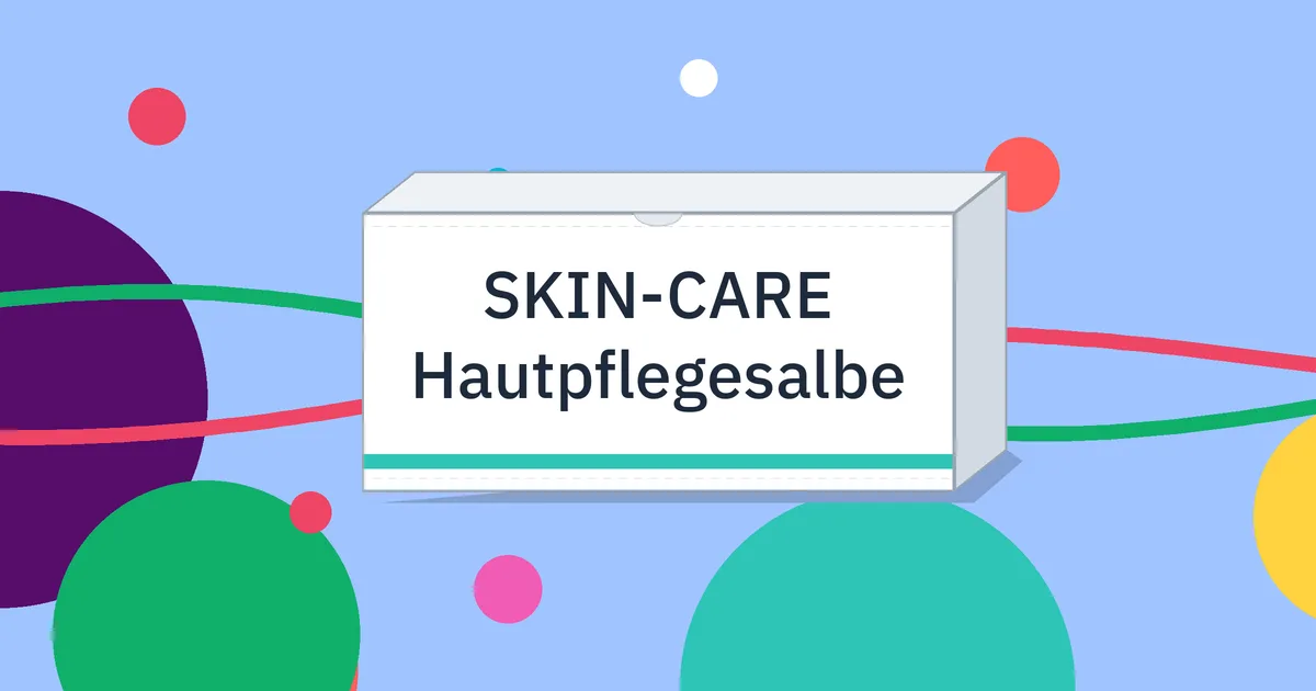 Symbolbild: Packung mit der Aufschrift SKIN-CARE Hautpflegesalbe (PZN 15372500) – Verfügbarkeit und Bezug in Apotheken in Frankfurt am Main