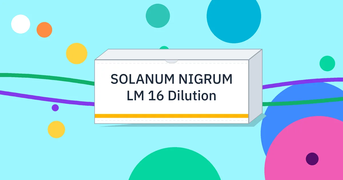 Symbolbild: Packung mit der Aufschrift SOLANUM NIGRUM LM 16 Dilution (PZN 13192892) – Verfügbarkeit und Bezug in Apotheken in Frankfurt am Main