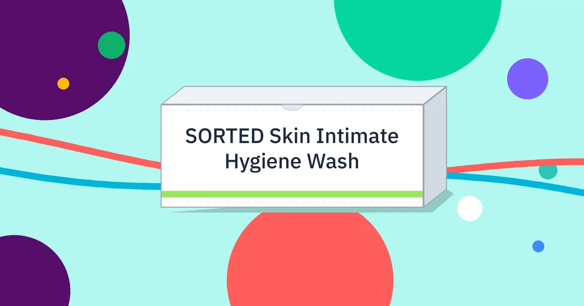 Symbolbild: Packung mit der Aufschrift SORTED Skin Intimate Hygiene Wash (PZN 19746972) – Verfügbarkeit und Bezug in Apotheken in Frankfurt am Main