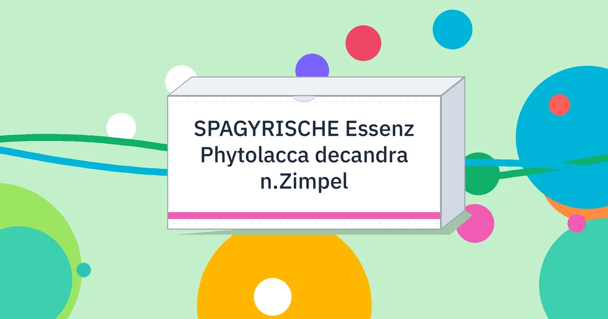 Symbolbild: Packung mit der Aufschrift SPAGYRISCHE Essenz Phytolacca decandra n.Zimpel (PZN 00917431) – Verfügbarkeit und Bezug in Apotheken in Frankfurt am Main