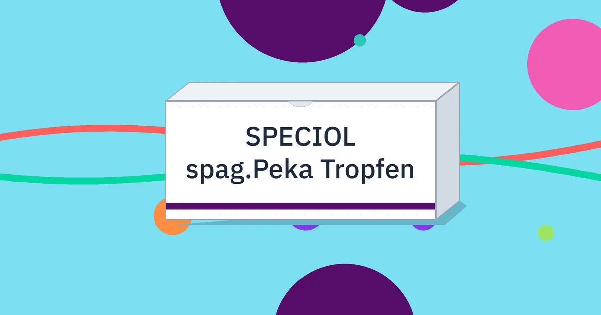 Symbolbild: Packung mit der Aufschrift SPECIOL spag.Peka Tropfen (PZN 04970327) – Verfügbarkeit und Bezug in Apotheken in Frankfurt am Main