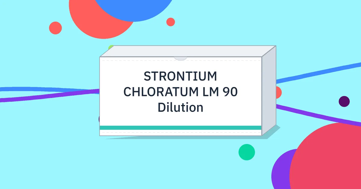 Symbolbild: Packung mit der Aufschrift STRONTIUM CHLORATUM LM 90 Dilution (PZN 13203822) – Verfügbarkeit und Bezug in Apotheken in Frankfurt am Main