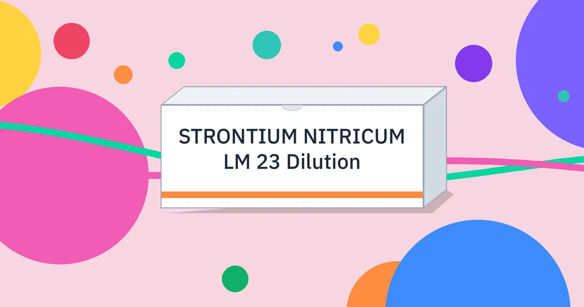 Symbolbild: Packung mit der Aufschrift STRONTIUM NITRICUM LM 23 Dilution (PZN 13204537) – Verfügbarkeit und Bezug in Apotheken in Frankfurt am Main