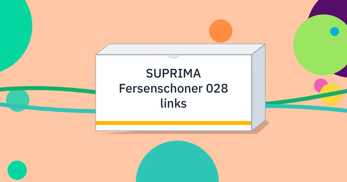 Symbolbild: Packung mit der Aufschrift SUPRIMA Fersenschoner 028 links (PZN 00098660) – Verfügbarkeit und Bezug in Apotheken in Frankfurt am Main