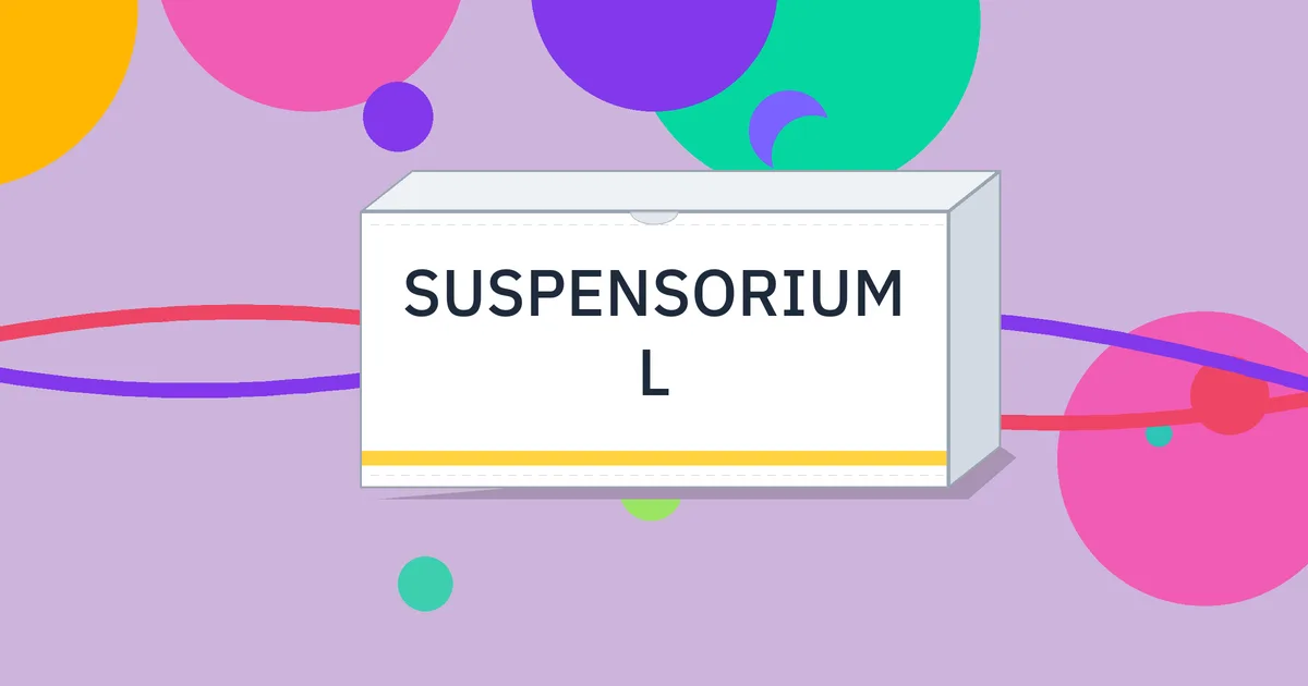 Symbolbild: Packung mit der Aufschrift SUSPENSORIUM L (PZN 19072226) – Verfügbarkeit und Bezug in Apotheken in Frankfurt am Main