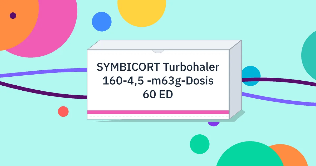 Symbolbild: Packung mit der Aufschrift SYMBICORT Turbohaler 160-4,5 -m63g-Dosis 60 ED (PZN 00610922) – Verfügbarkeit und Bezug in Apotheken in Frankfurt am Main
