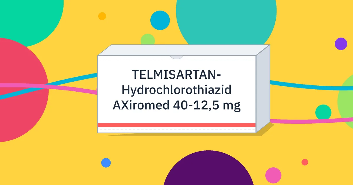 Symbolbild: Packung mit der Aufschrift TELMISARTAN-Hydrochlorothiazid AXiromed 40-12,5 mg (PZN 13716438) – Verfügbarkeit und Bezug in Apotheken in Frankfurt am Main