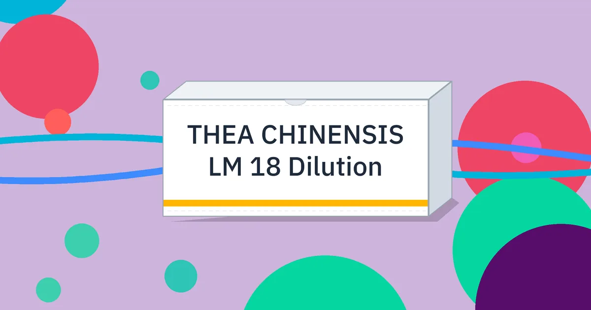 Symbolbild: Packung mit der Aufschrift THEA CHINENSIS LM 18 Dilution (PZN 13219361) – Verfügbarkeit und Bezug in Apotheken in Frankfurt am Main