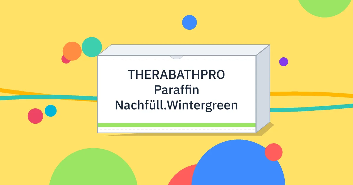 Symbolbild: Packung mit der Aufschrift THERABATHPRO Paraffin Nachfüll.Wintergreen (PZN 19490863) – Verfügbarkeit und Bezug in Apotheken in Frankfurt am Main