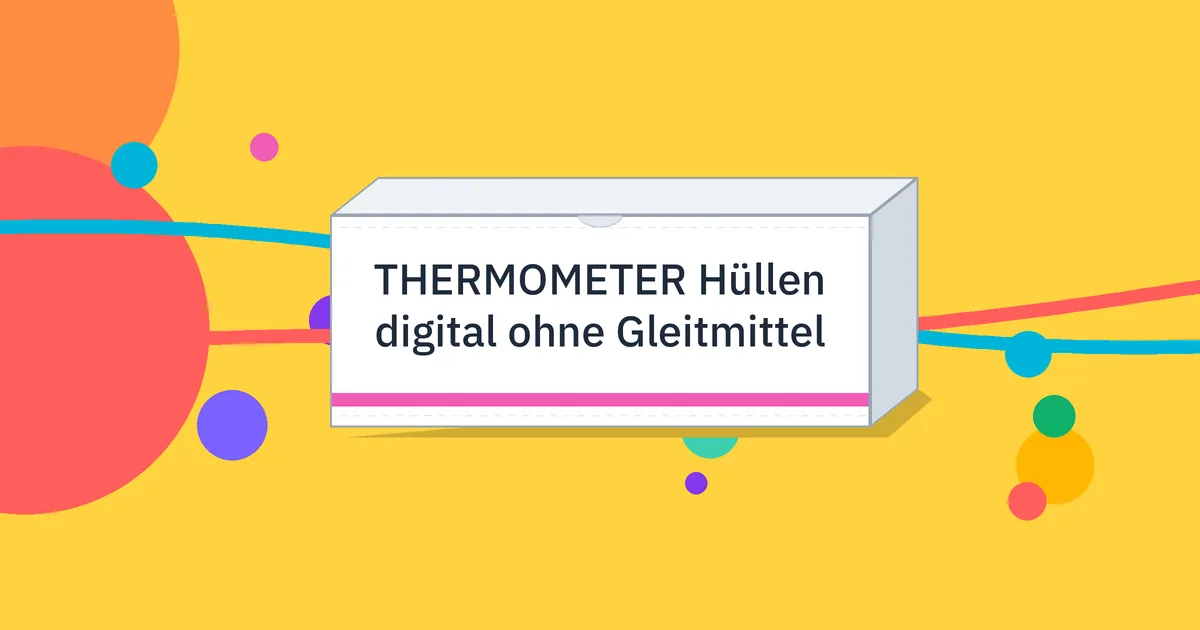 Symbolbild: Packung mit der Aufschrift THERMOMETER Hüllen digital ohne Gleitmittel (PZN 09330377) – Verfügbarkeit und Bezug in Apotheken in Frankfurt am Main