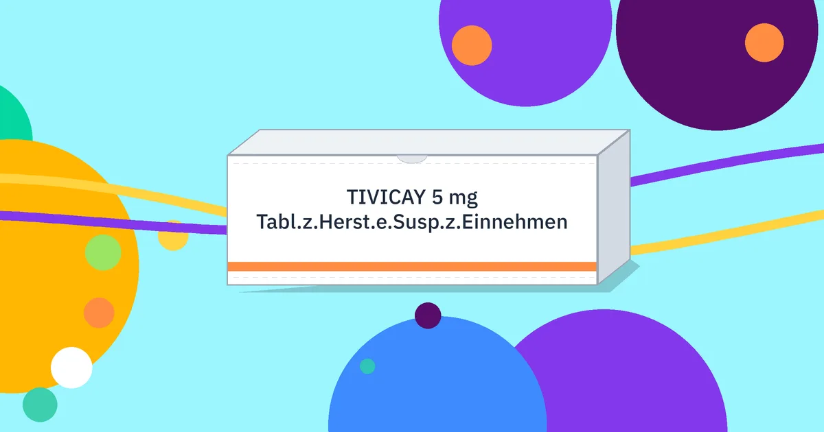 Symbolbild: Packung mit der Aufschrift TIVICAY 5 mg Tabl.z.Herst.e.Susp.z.Einnehmen (PZN 16830749) – Verfügbarkeit und Bezug in Apotheken in Frankfurt am Main