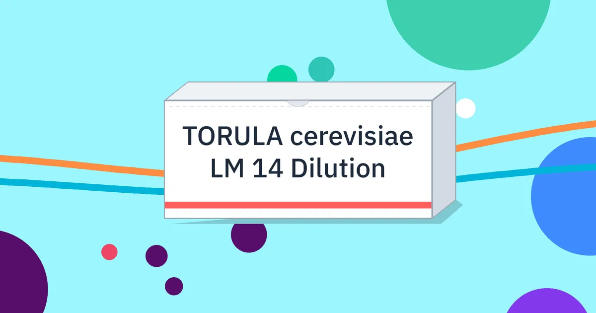Symbolbild: Packung mit der Aufschrift TORULA cerevisiae LM 14 Dilution (PZN 13225769) – Verfügbarkeit und Bezug in Apotheken in Frankfurt am Main