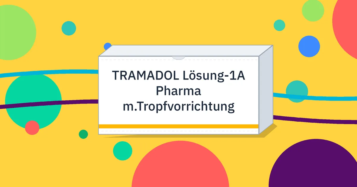 Symbolbild: Packung mit der Aufschrift TRAMADOL Lösung-1A Pharma m.Tropfvorrichtung (PZN 03682537) – Verfügbarkeit und Bezug in Apotheken in Frankfurt am Main