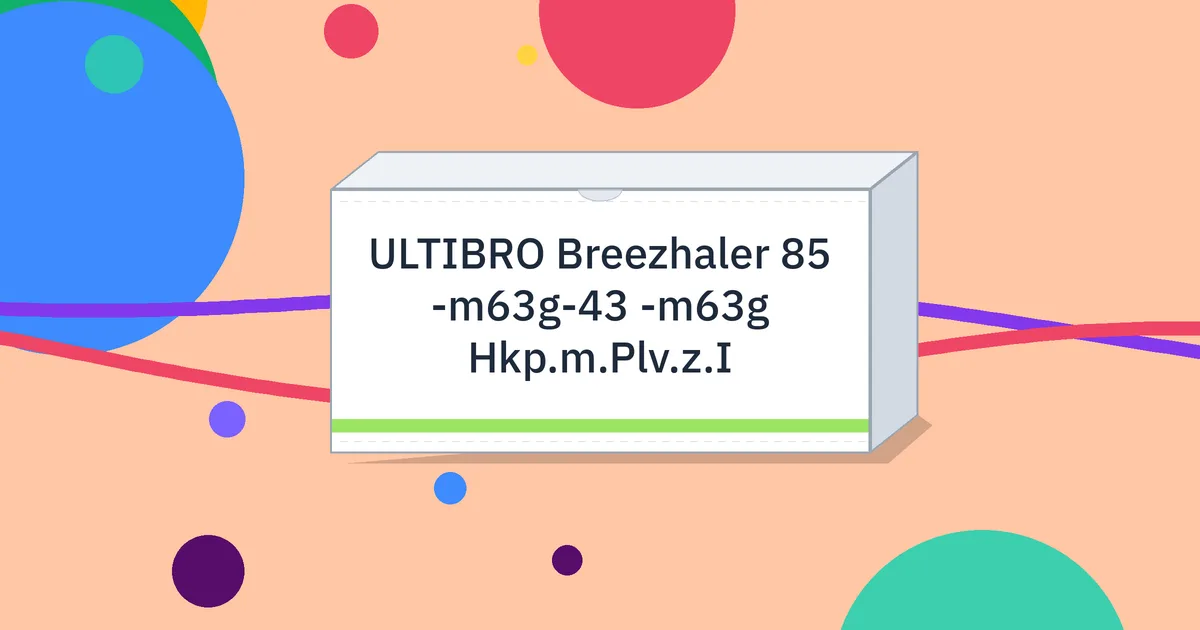 Symbolbild: Packung mit der Aufschrift ULTIBRO Breezhaler 85 -m63g-43 -m63g Hkp.m.Plv.z.I (PZN 12346459) – Verfügbarkeit und Bezug in Apotheken in Frankfurt am Main