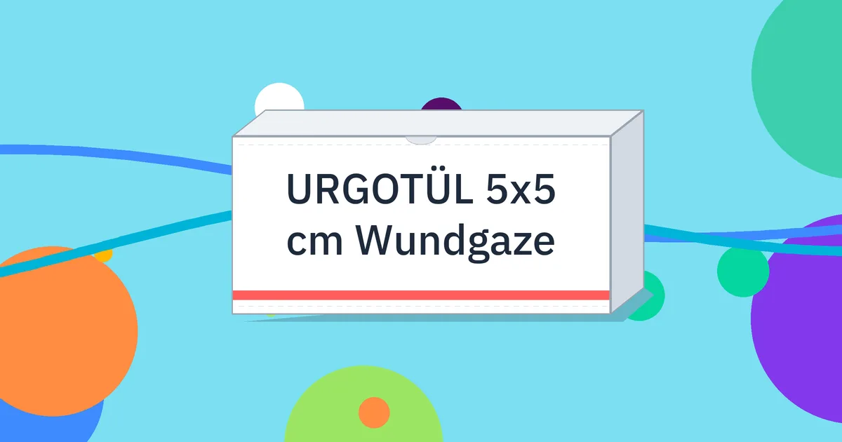 Symbolbild: Packung mit der Aufschrift URGOTÜL 5x5 cm Wundgaze (PZN 16238933) – Verfügbarkeit und Bezug in Apotheken in Frankfurt am Main