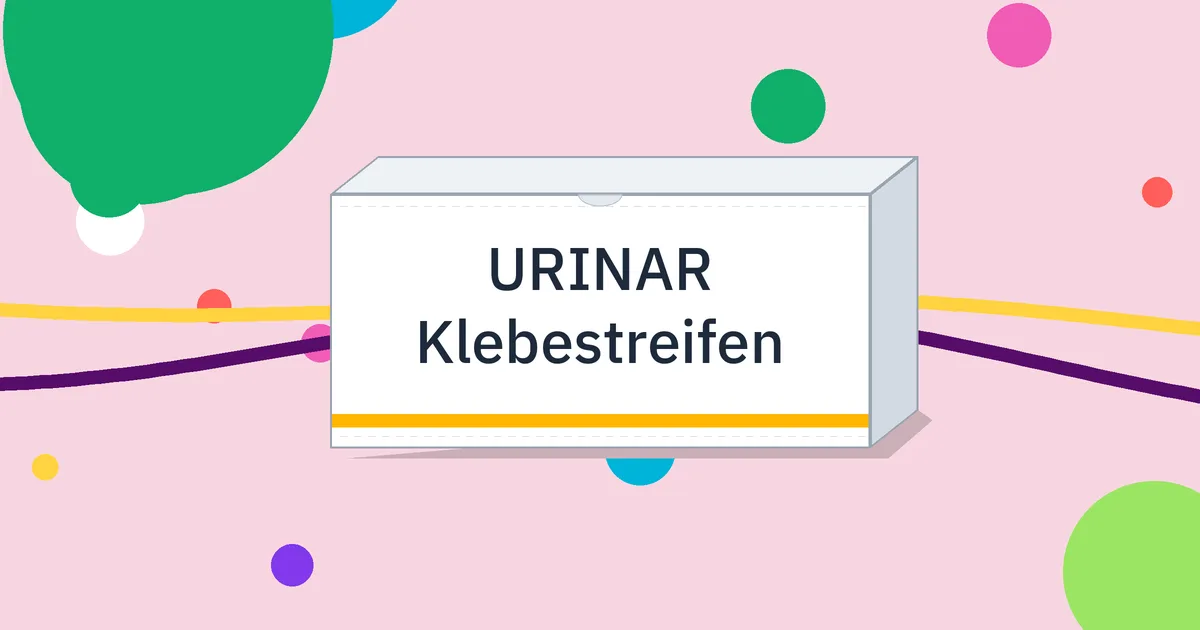 Symbolbild: Packung mit der Aufschrift URINAR Klebestreifen (PZN 02446869) – Verfügbarkeit und Bezug in Apotheken in Frankfurt am Main
