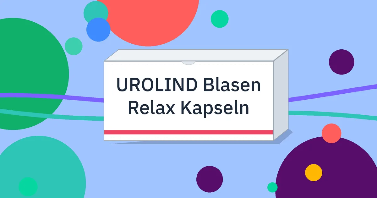 Symbolbild: Packung mit der Aufschrift UROLIND Blasen Relax Kapseln (PZN 20202409) – Verfügbarkeit und Bezug in Apotheken in Frankfurt am Main