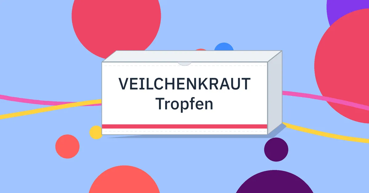 Symbolbild: Packung mit der Aufschrift VEILCHENKRAUT Tropfen (PZN 19781193) – Verfügbarkeit und Bezug in Apotheken in Frankfurt am Main