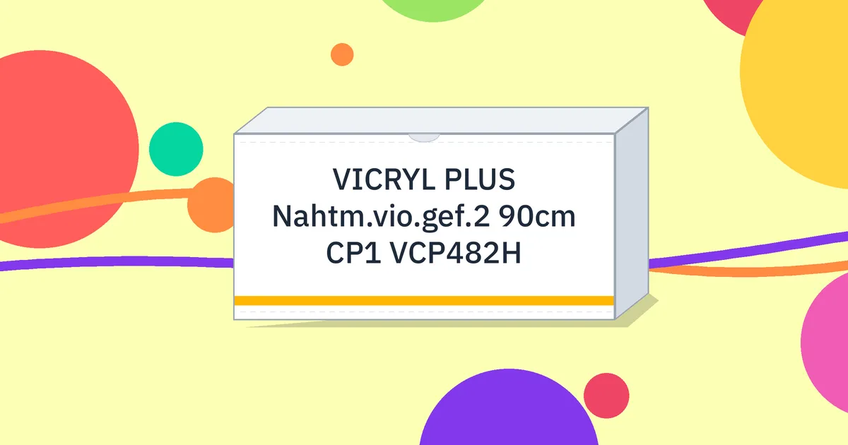 Symbolbild: Packung mit der Aufschrift VICRYL PLUS Nahtm.vio.gef.2 90cm CP1 VCP482H (PZN 18605608) – Verfügbarkeit und Bezug in Apotheken in Frankfurt am Main