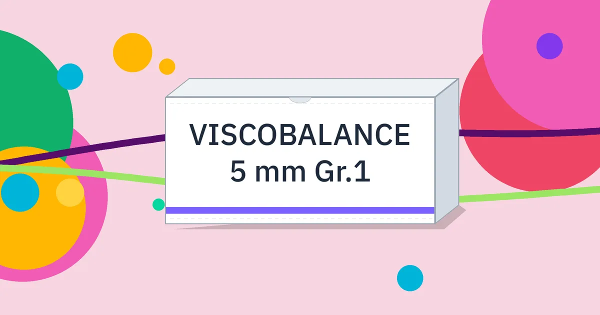 Symbolbild: Packung mit der Aufschrift VISCOBALANCE 5 mm Gr.1 (PZN 03942547) – Verfügbarkeit und Bezug in Apotheken in Frankfurt am Main