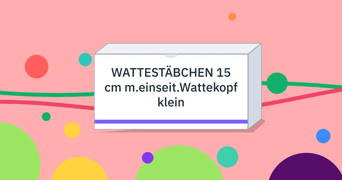 Symbolbild: Packung mit der Aufschrift WATTESTÄBCHEN 15 cm m.einseit.Wattekopf klein (PZN 03413518) – Verfügbarkeit und Bezug in Apotheken in Frankfurt am Main