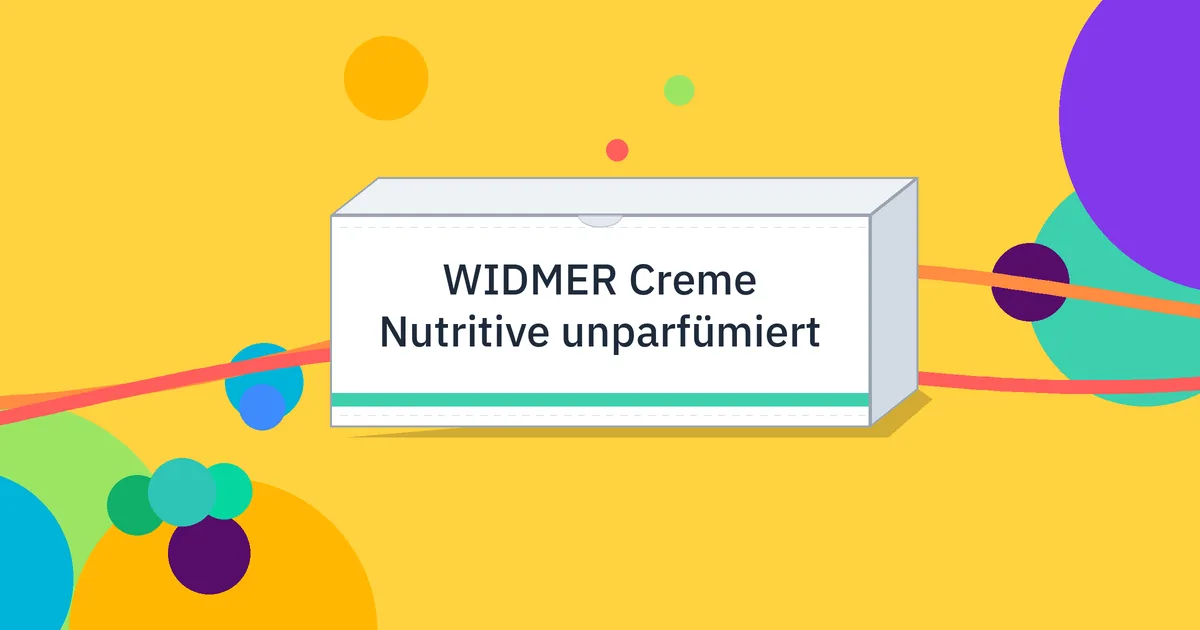 Symbolbild: Packung mit der Aufschrift WIDMER Creme Nutritive unparfümiert (PZN 09949007) – Verfügbarkeit und Bezug in Apotheken in Frankfurt am Main