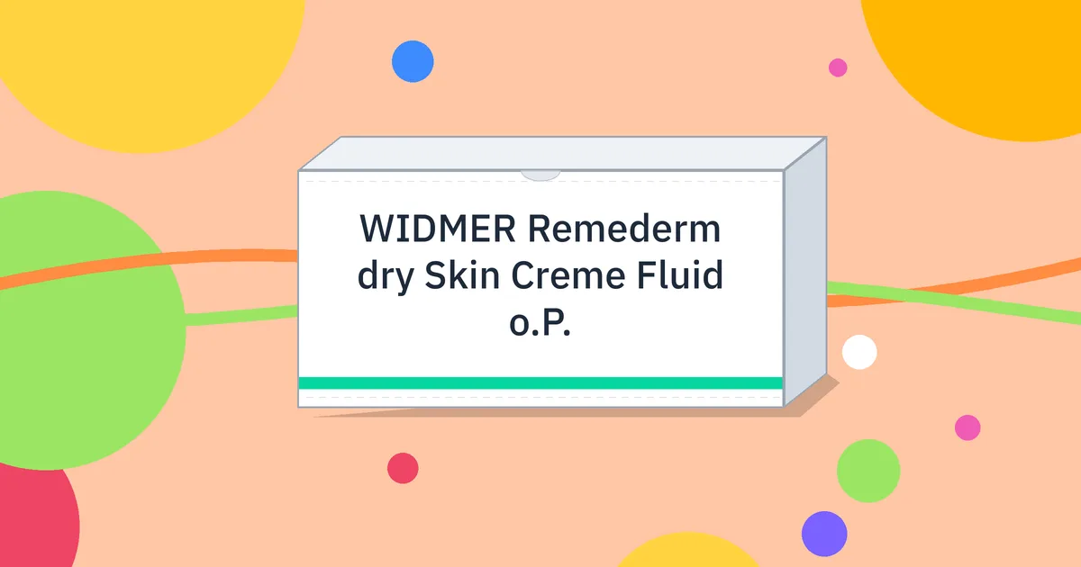Symbolbild: Packung mit der Aufschrift WIDMER Remederm dry Skin Creme Fluid o.P. (PZN 18442402) – Verfügbarkeit und Bezug in Apotheken in Frankfurt am Main