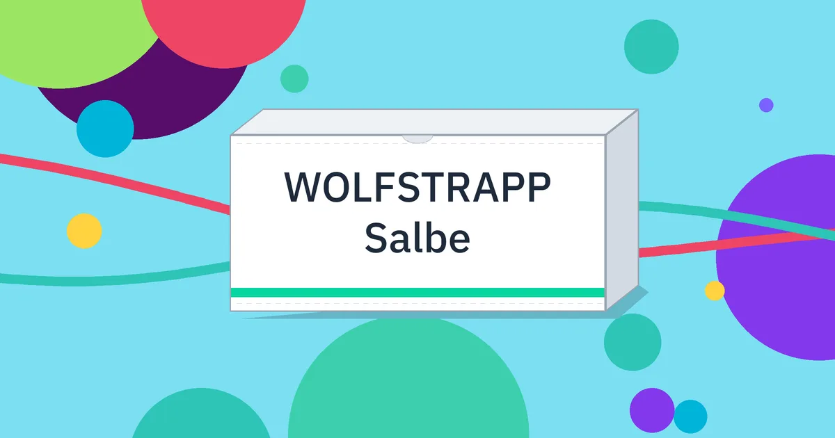 Symbolbild: Packung mit der Aufschrift WOLFSTRAPP Salbe (PZN 18397009) – Verfügbarkeit und Bezug in Apotheken in Frankfurt am Main