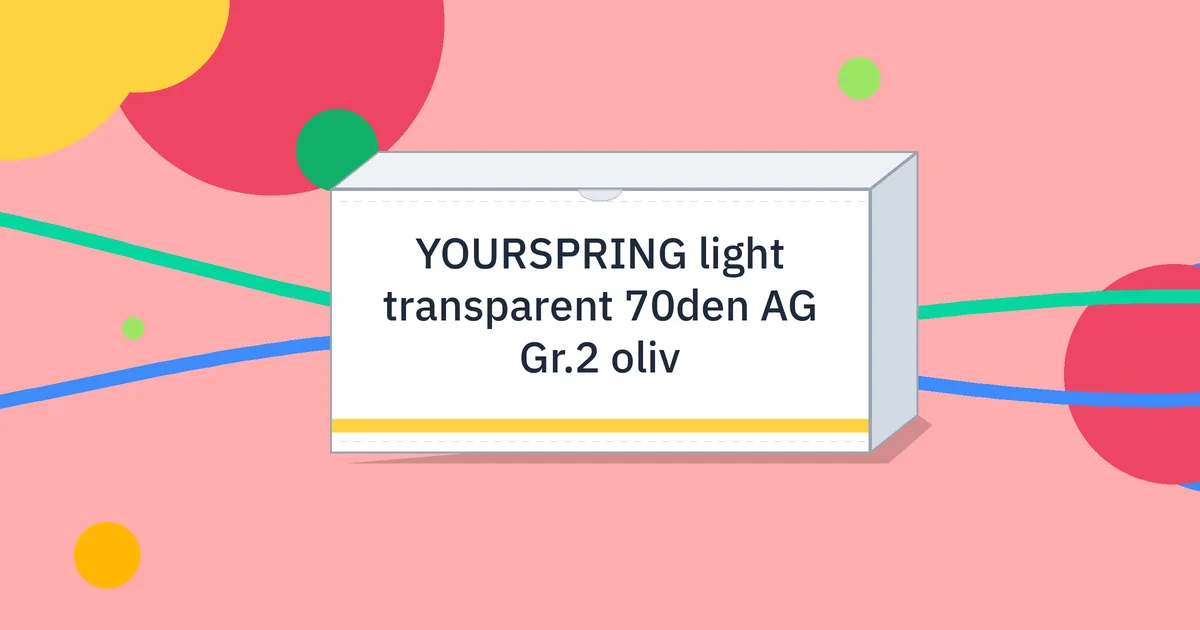 Symbolbild: Packung mit der Aufschrift YOURSPRING light transparent 70den AG Gr.2 oliv (PZN 18056308) – Verfügbarkeit und Bezug in Apotheken in Frankfurt am Main